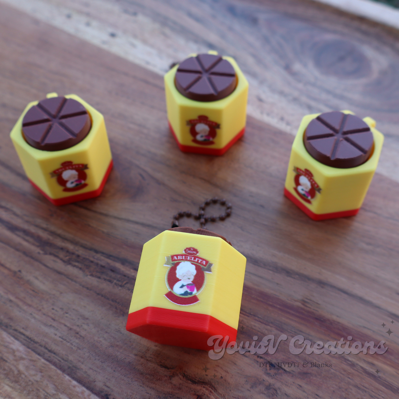 Mexican Chocolate Clicker – Sensory Fidget Keychain – YovisVCreations